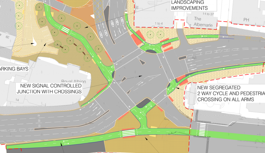 Revised plans for Valley Gardens Phase 3 will introduce a two-way ...